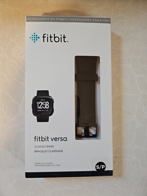 Fitbit Versa Classic Band Black Small NEW S/P In Box Fitness Smart ...