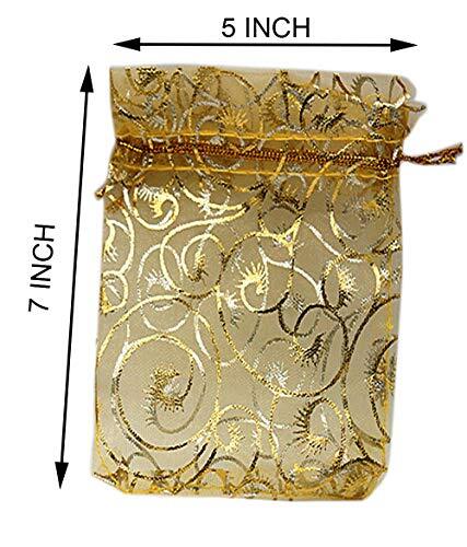 Wedding Favors Small Gift Bags, 100pcs 5 Inch x 7 Inch (13x18cm) 5''x7 ...