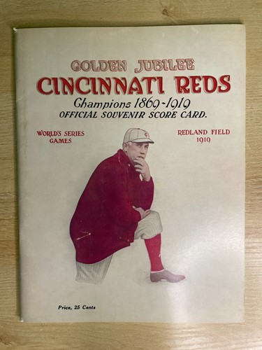 1919 Reproduction Cincinnati Reds World Series Program Baseball B2790 ...