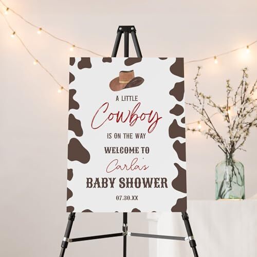 Western Baby Shower Welcome Sign