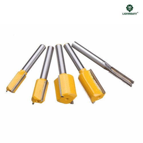 5PCS Trim Router Bit Set Straight Flush Cutter Wood Tool 1/4 Shank | eBay