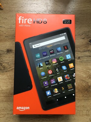 Amazon Fire HD 8 Tablet, 8" HD display, 32 GB, Black - with Ads BRAND ...