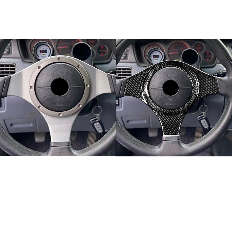 Carbon Fiber Car Inner Steering Wheel Trim For Mitsubishi EVO 7 8 9 th ...