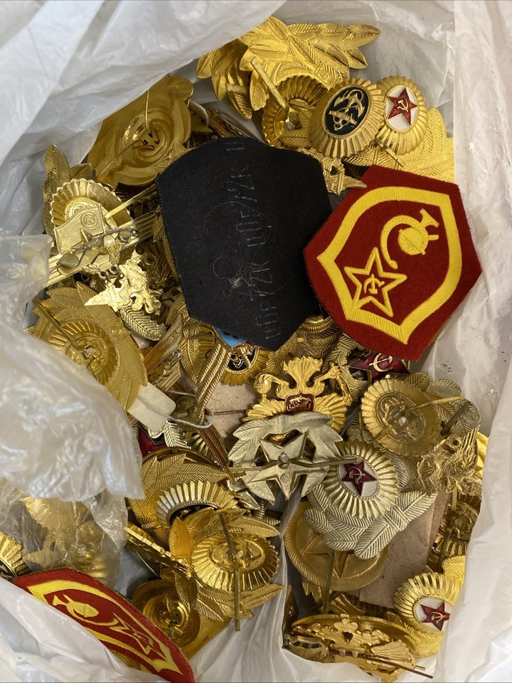 Vintage USSR Hats, Flag, Pins, Patches, LOT | eBay