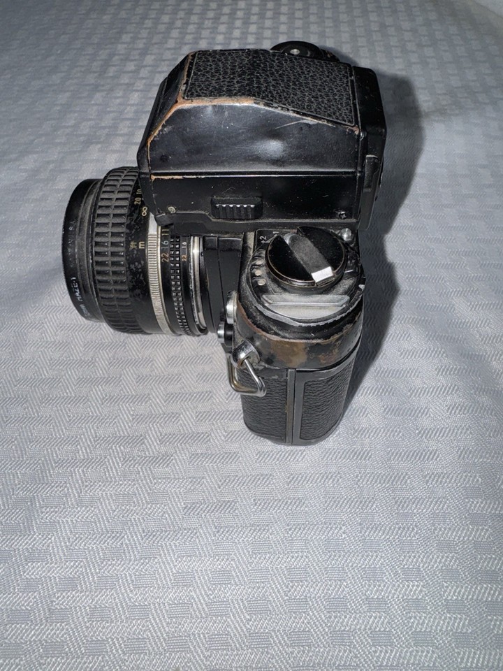 Vintage Nikon F3 HP 35mm SLR Camera Body Nikkor 50mm Lens Detachable ...