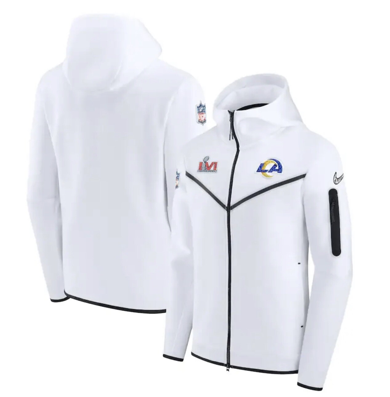 Los Angeles Rams Nike Super Bowl LVI Diamond Full-Zip Jacket Hoodie XXL ...