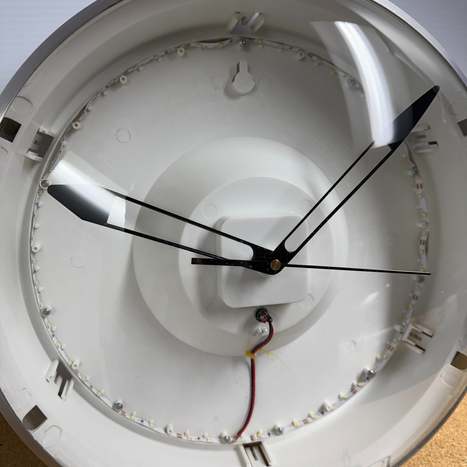 Pam Style Clock Quartz Hands LED Lights Metal Bezel Trim Ring Real Dome ...