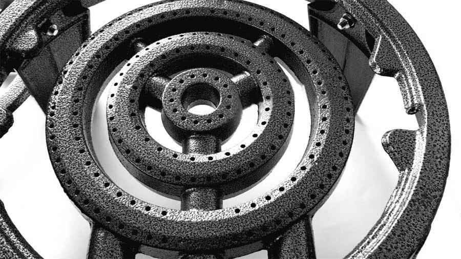 Triple Gas Boiling Ring 3 Cast Iron Burner Large Cooker Stove 9kW ...