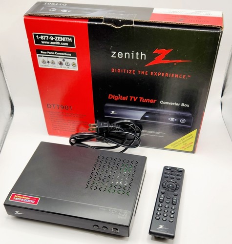 Zenith DTT901 Digital TV Tuner Converter Box with Remote Control New ...