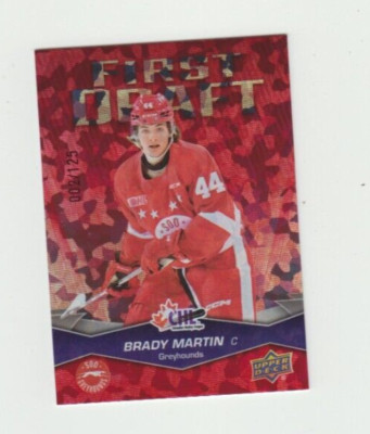 Brady Martin 2023-24 Upper Deck CHL First Draft Red # 002/125 | eBay