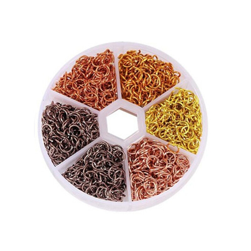 1080PCS 3D Metal Nail Art Decor Nail Dangle Ring Piercing Jewelry ...