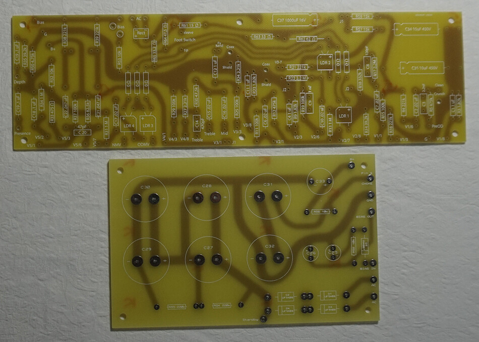 Soldano SLO PCB Circuit Board Set | Original SLO | PreAmp & Power | C3 ...