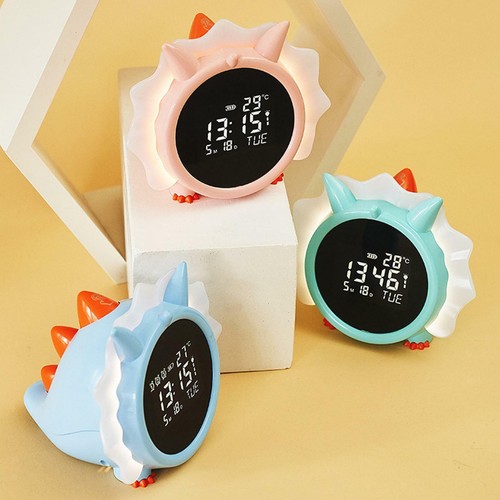 Kids Dinosaur Desk Snoozedigital Alarm Clock Snooze Rechargeable Easy ...