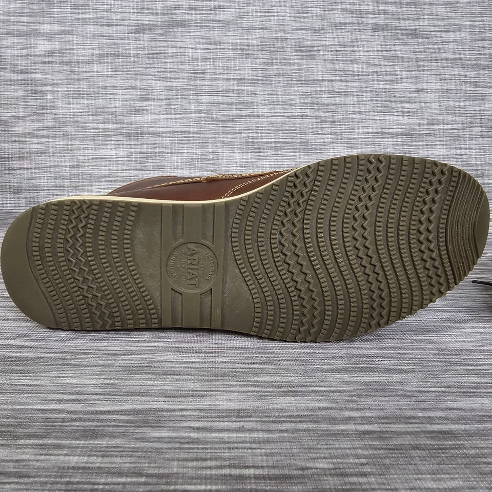 Ariat Lookout Boot Men 10.5 D Brown Moc Toe Chukka 4LR Duratread 4 ...