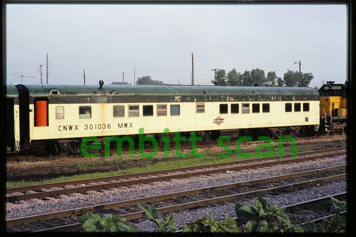 Original Slide, CNW C&NW MofW Car CNWX #301036, in 1986 | eBay