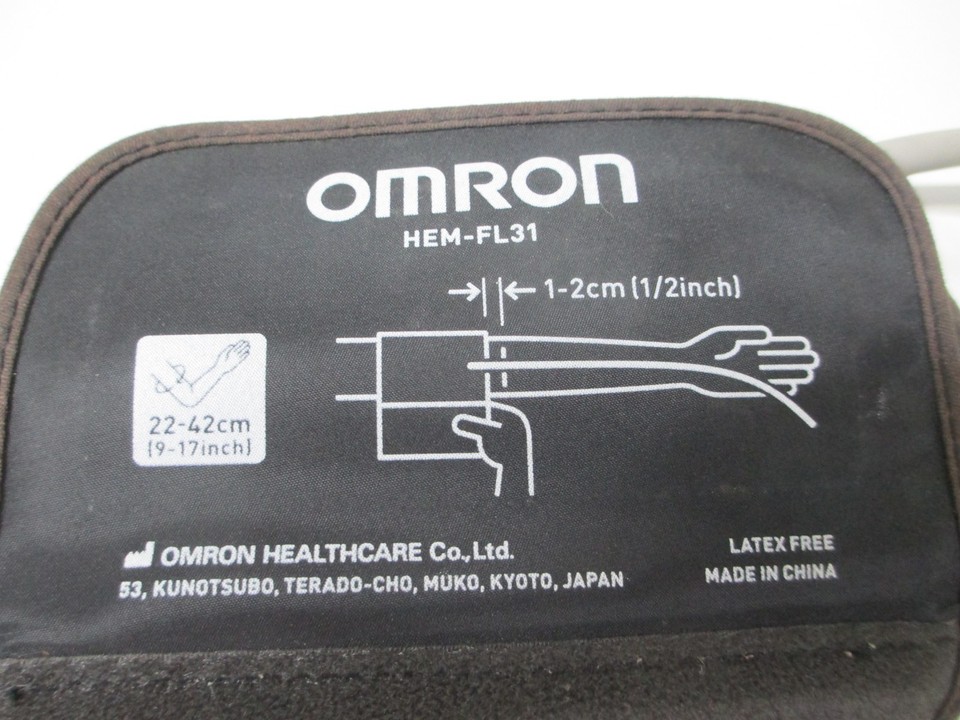 Omron Blood Pressure Monitor BP761N & Upper Cuff HEM-FL31 Battery ...
