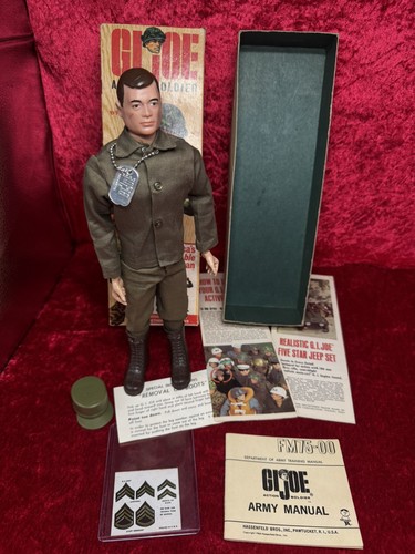 VINTAGE GI JOE 1964 EARLY BOXED TM STAMPED 12/64 BEAUTIFUL EYE LINER W ...