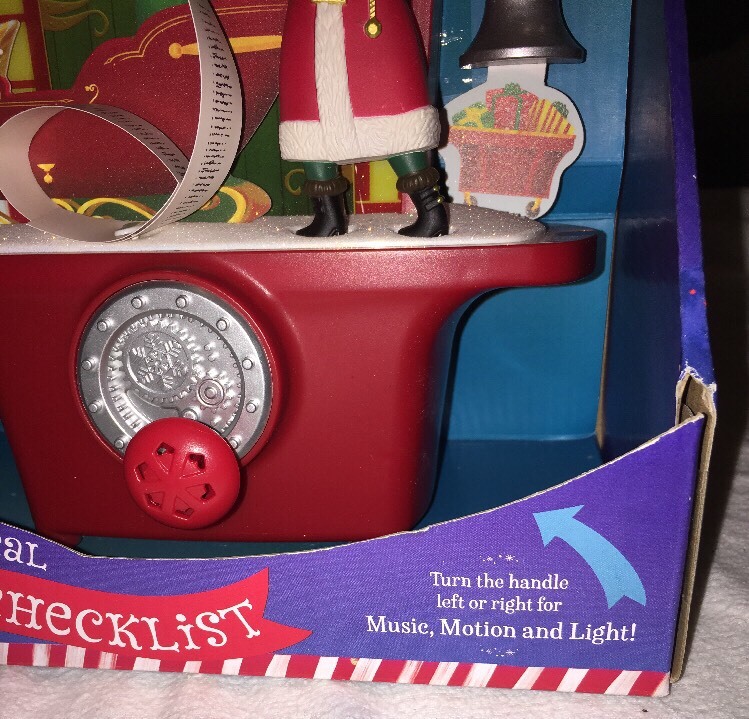 Hallmark North Pole Christmas Decor' Magic Mechanical Santa's Checklist ...