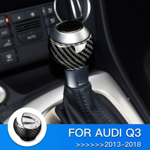 Real Carbon Fiber Gear Shift Knob Head Caps Cover Trim For Audi Q3 2013 ...