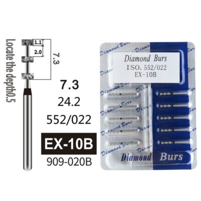 10 Packs EX-10B High Quality Black Super Coarse Depth Cutting Dental ...