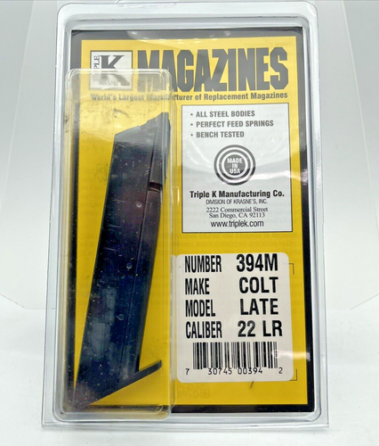 Triple K 394M Colt Woodsman Post War Challenger Huntsman 22 LR 10 Round ...