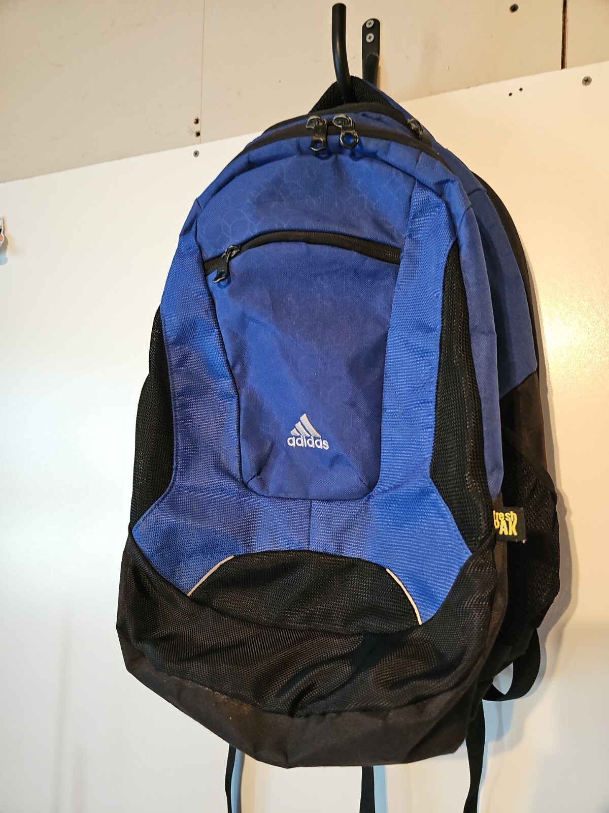 Adidas Blue Fresh pak Load Spring Backpack Book Bag Clima Cool Large ...