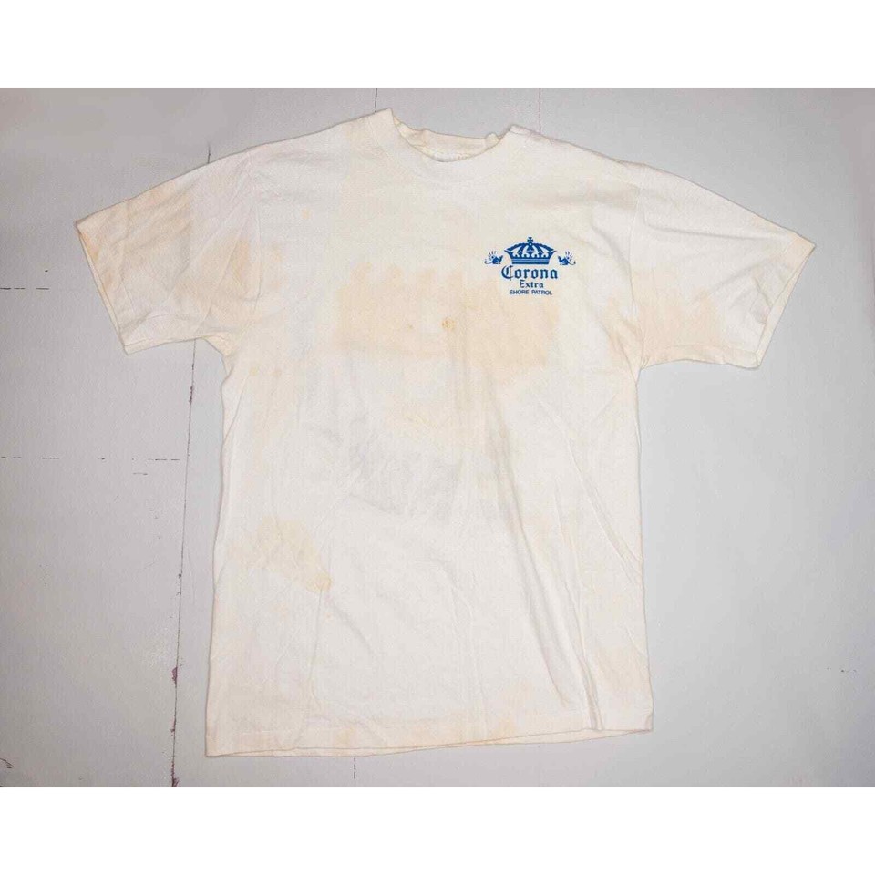 Vtg 80s Corona Extra Beer Bottle Cap Shore Patrol T-Shirt Sz L ...