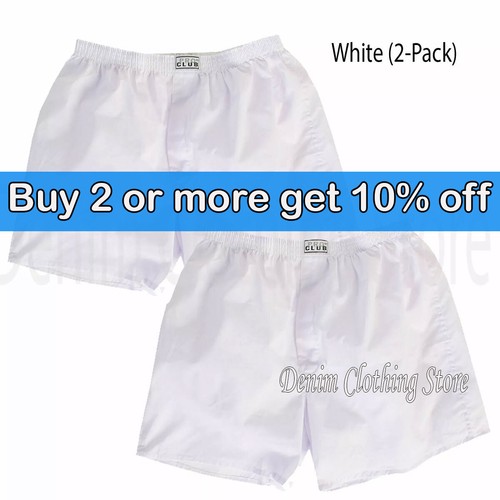 2 Pack Pro Club White Men's Underwear Boxer Trunks Shorts S 3XL 4XL 5XL ...