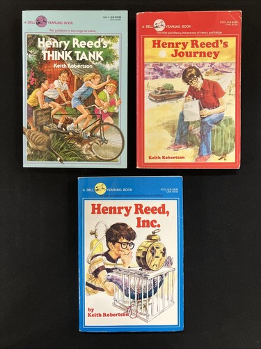 Lot 3 HENRY REED softcovers Keith Robertson Dell Yearling Think Tank ...