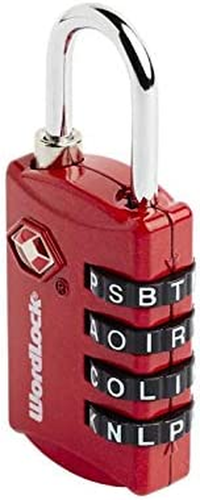 Luggage Wordlock 4 Letter Word Lock, TSA Authorized, Red | eBay Australia