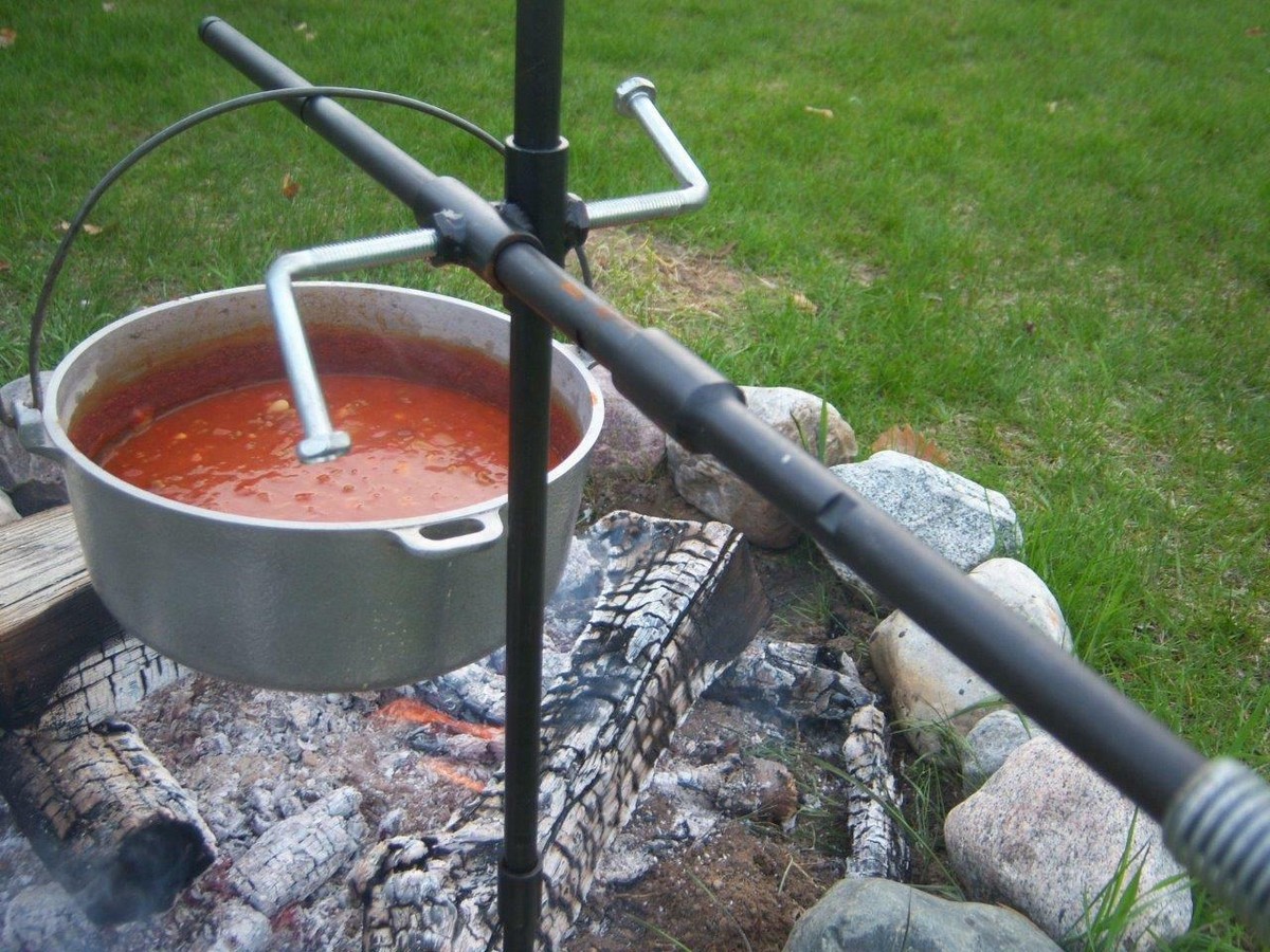 Fire Pit Pot Hangers Driepoot Set 170 Cm + Telescopische Takel + 13