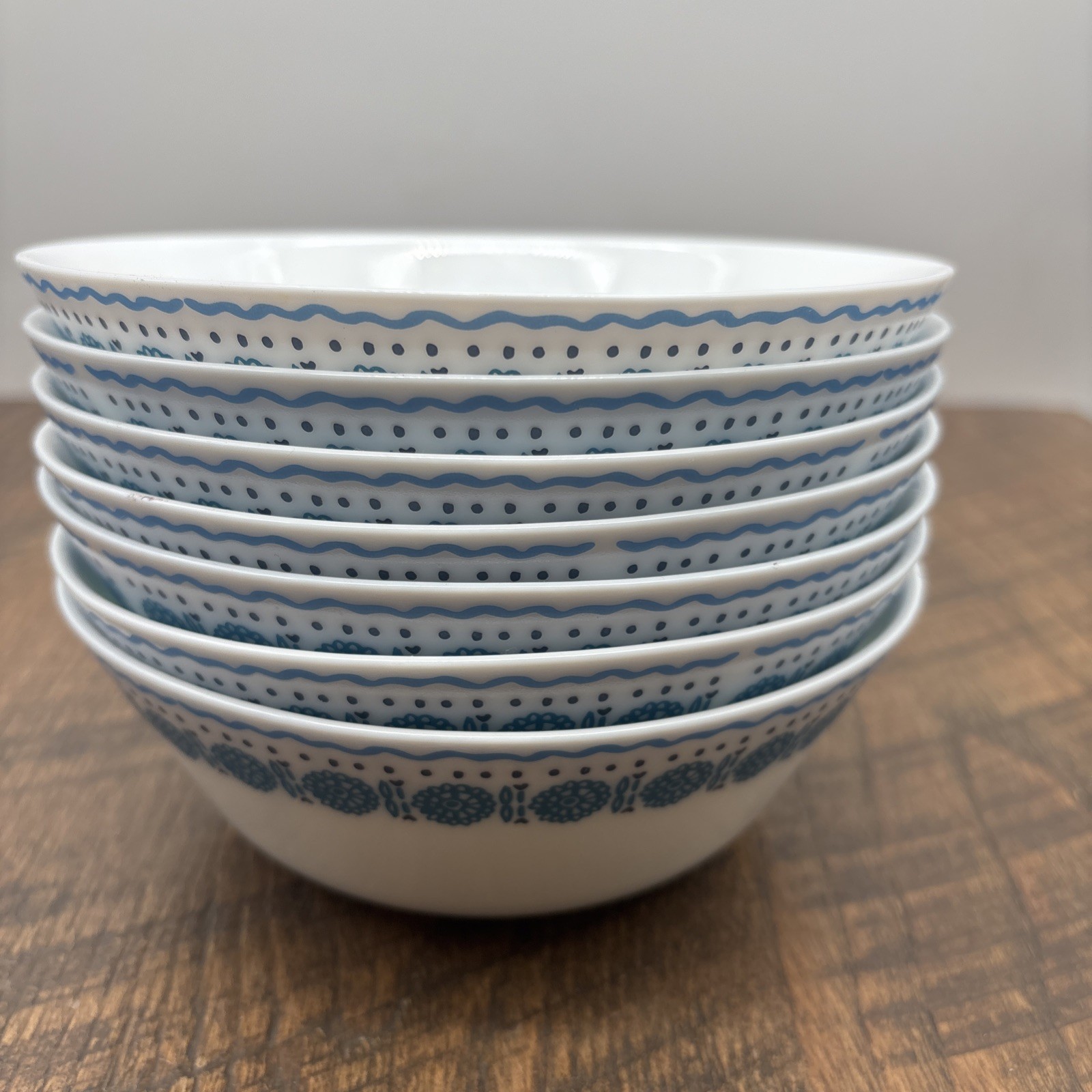 Corelle Azure Medallion Set Of 7 Cereal/Soup Bowls 6" USA | eBay