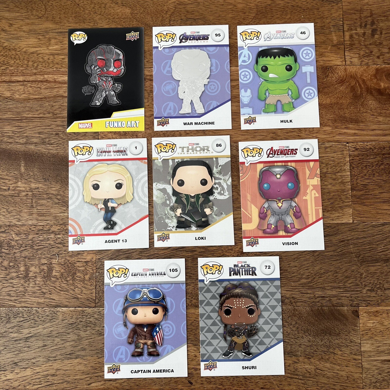 Lot Of 8 2023 Upper Deck Funko POP Marvel Platinum War Machine Infinity ...