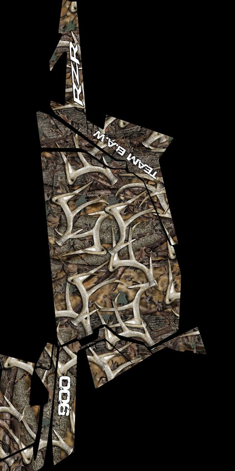 2015 Polaris 900 xp RZR BushWolf Skull camo Design Decal Graphic Kit ...
