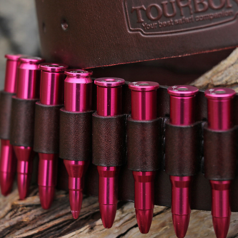 TOURBON .38/357/9mm Cartridges Waist Belt Ammo Bullets Holster Leather ...