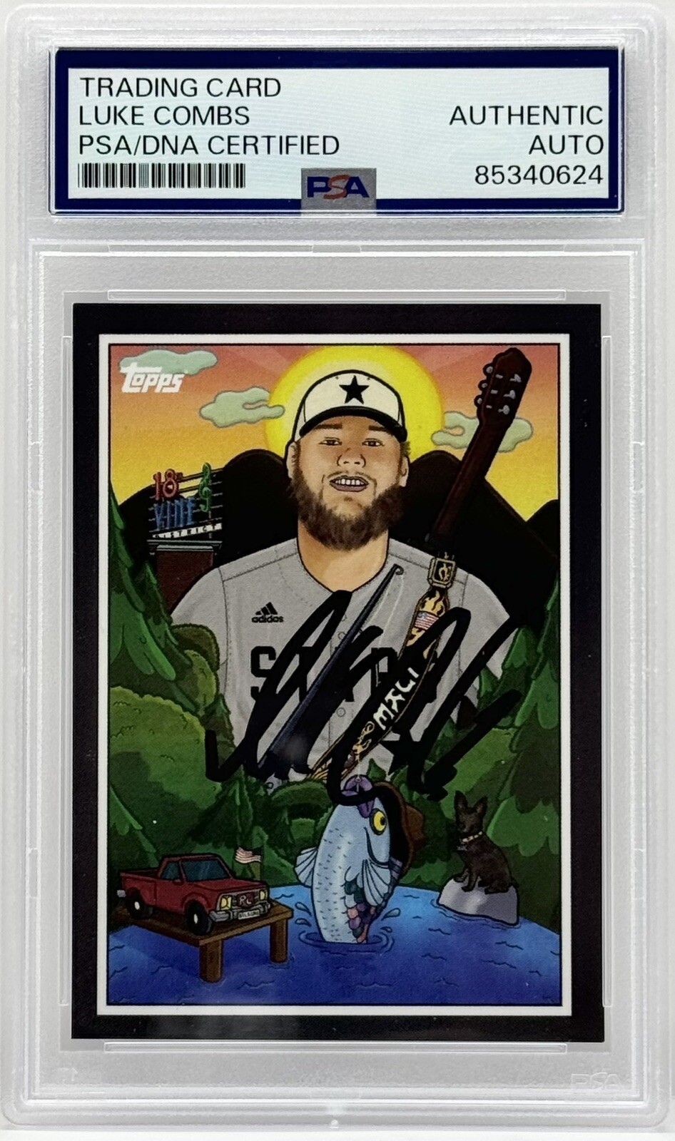 Luke Combs Signed Auto 2021 Topps Nashville Stars Card Rare PSA/DNA ...