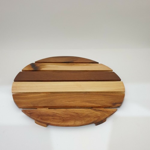 Wood Heat Resistant Pot Stand Non-Slip Pad Holder Saucepan Trivet Plate ...