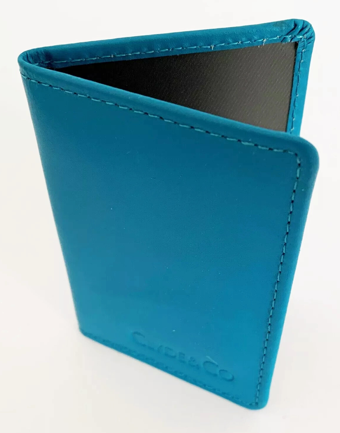 Premium Top Grain Leather Travel Oyster Bus ID Card Holder Case 2 Clear ...