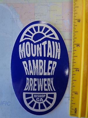 BEER Collectible STICKER ~ MOUNTAIN RAMBLER Brewery ~ Bishop ...