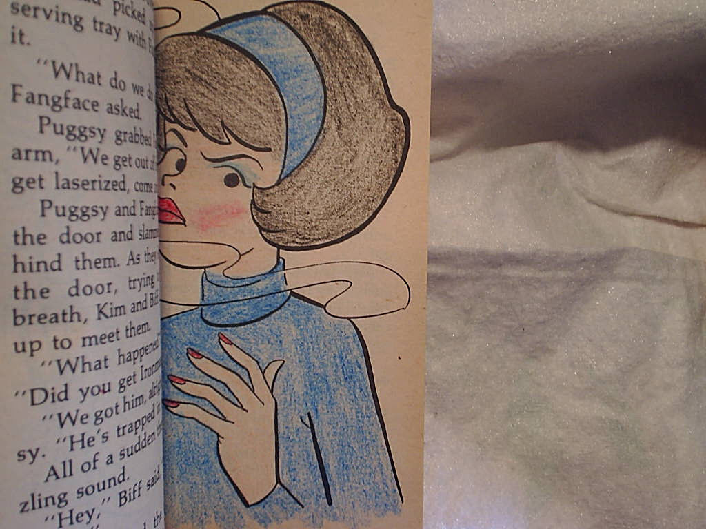 1980 FANGFACE #2 TV PAPERBACK,cartoon show,fangpuss,puggsy,biff,kim ...