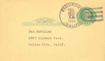 California Flournoy 1944 4c-bar 1908-1966 Postal Card Philatelic. | eBay