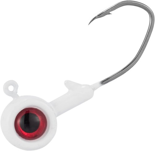 Dr.Fish Crappie Jig 3D Eyes Fishing Head 1/16oz(#4)-10 Pack, White | eBay