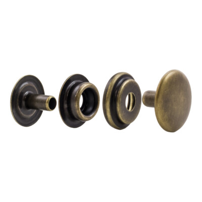 Springfield Leather Company Line 24 Antique Brass Plated Snaps 10 & 100 ...