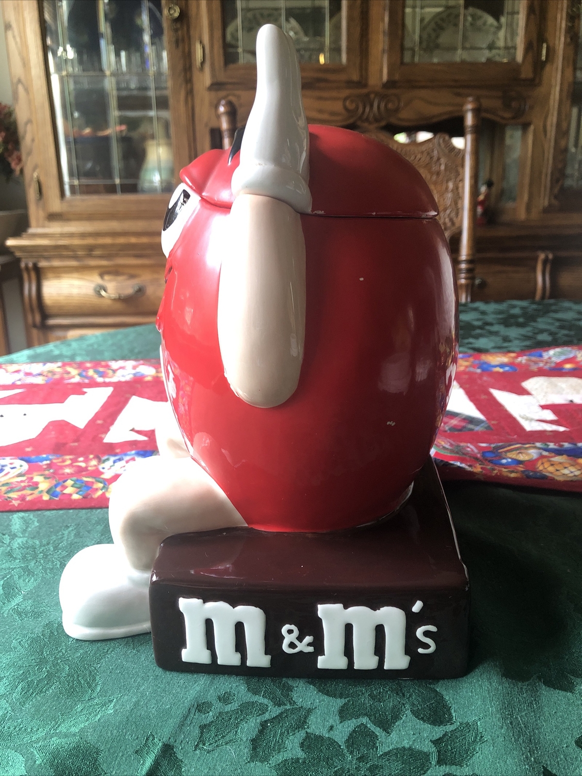 M & M Red Sculpted Candy Mars Ceramic Benjamin & Medwin Cookie Jar I'm ...