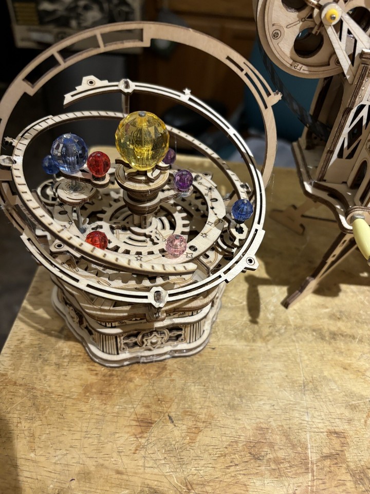 ROKR “Starry Night” Orrery Mechanical 3D Wooden Puzzle Music Box Assem | eBay
