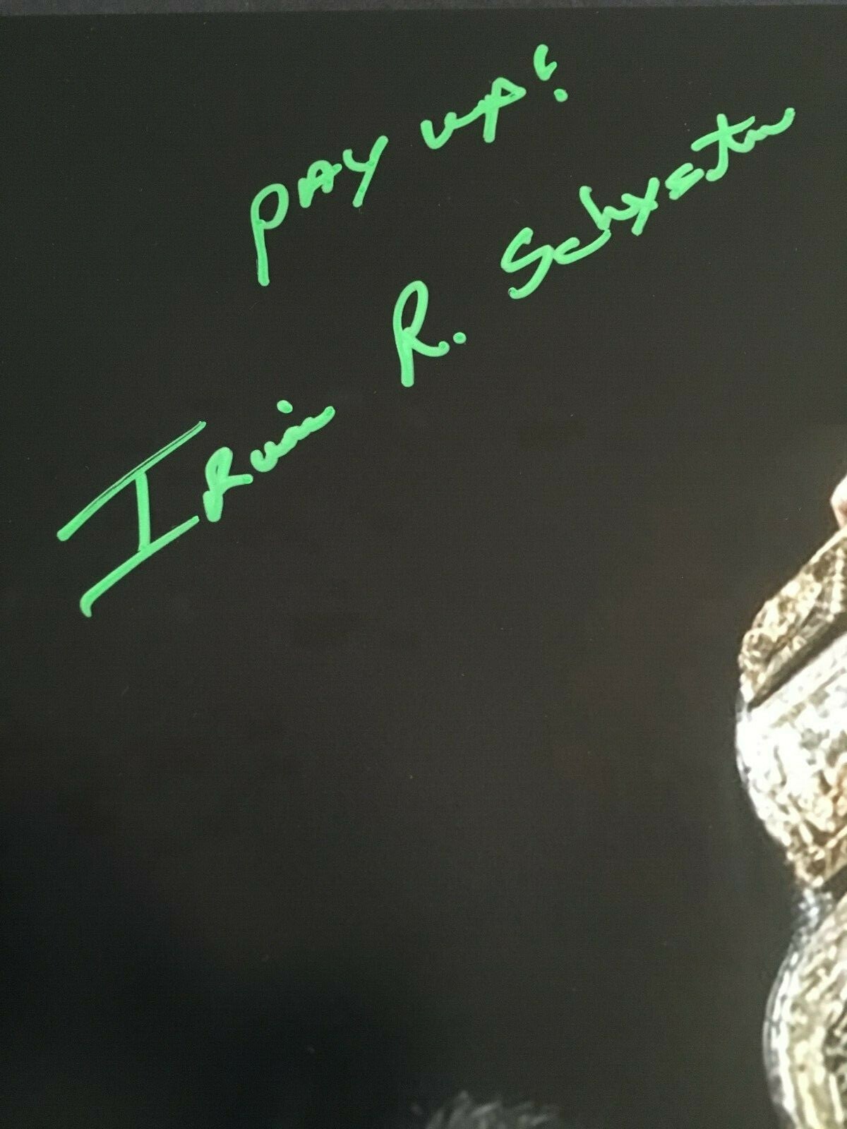 TED DIBIASE & I.R.S. ( IRWIN R. SCHYSTER ) AUTOGRAPHED 16 X 20 PHOTO C ...