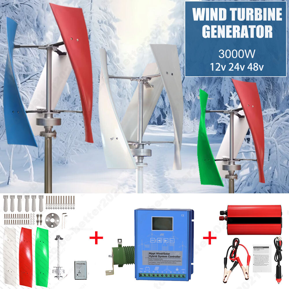 Low Noise 3KW Vertical Wind Turbine Permanent Magnet Generator 3-Phase ...