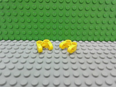 Lego 2 Yellow technic pin axle U shaped double split connector NEW | eBay