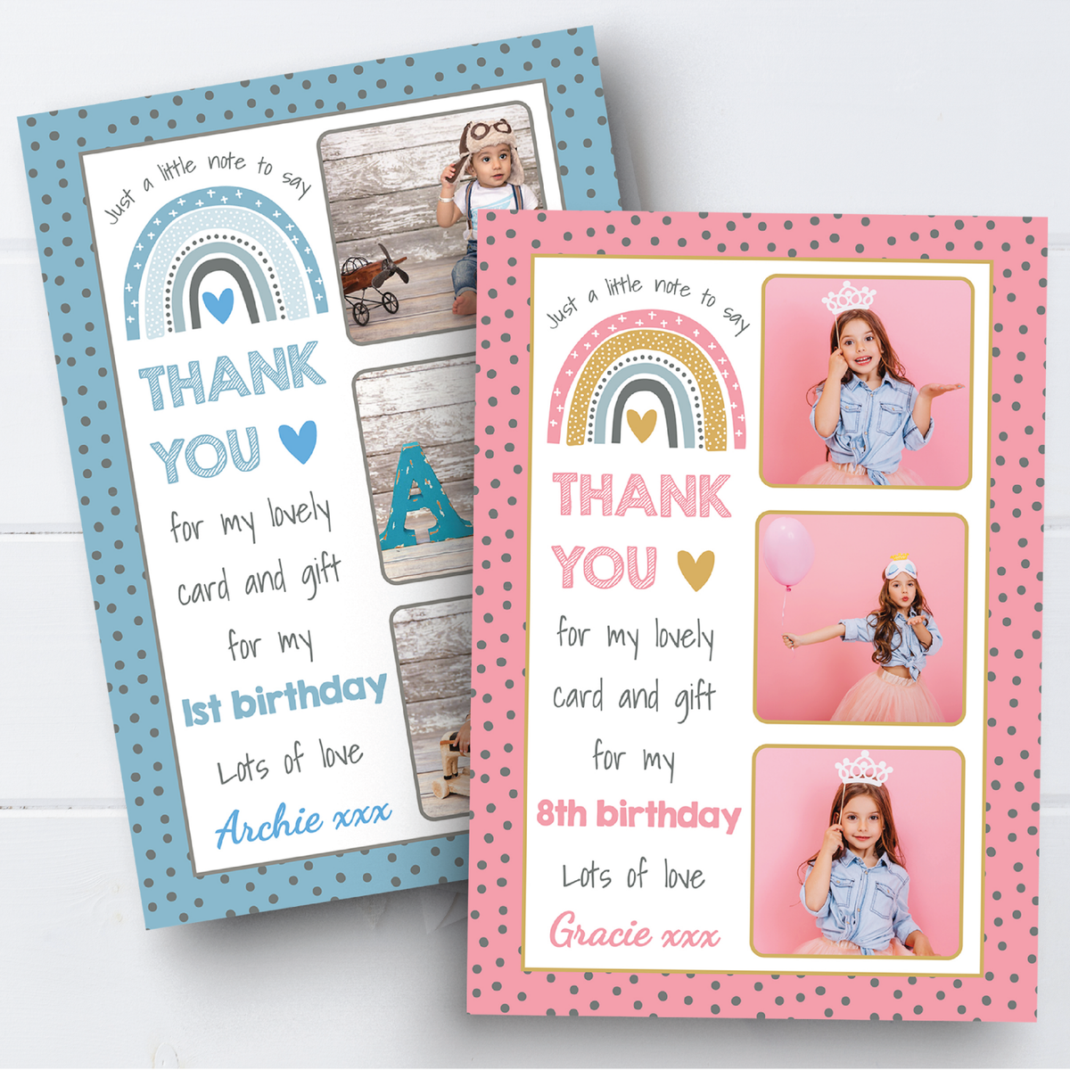 Personalised Birthday Thank You Cards Thank You Cards For Birthday ...