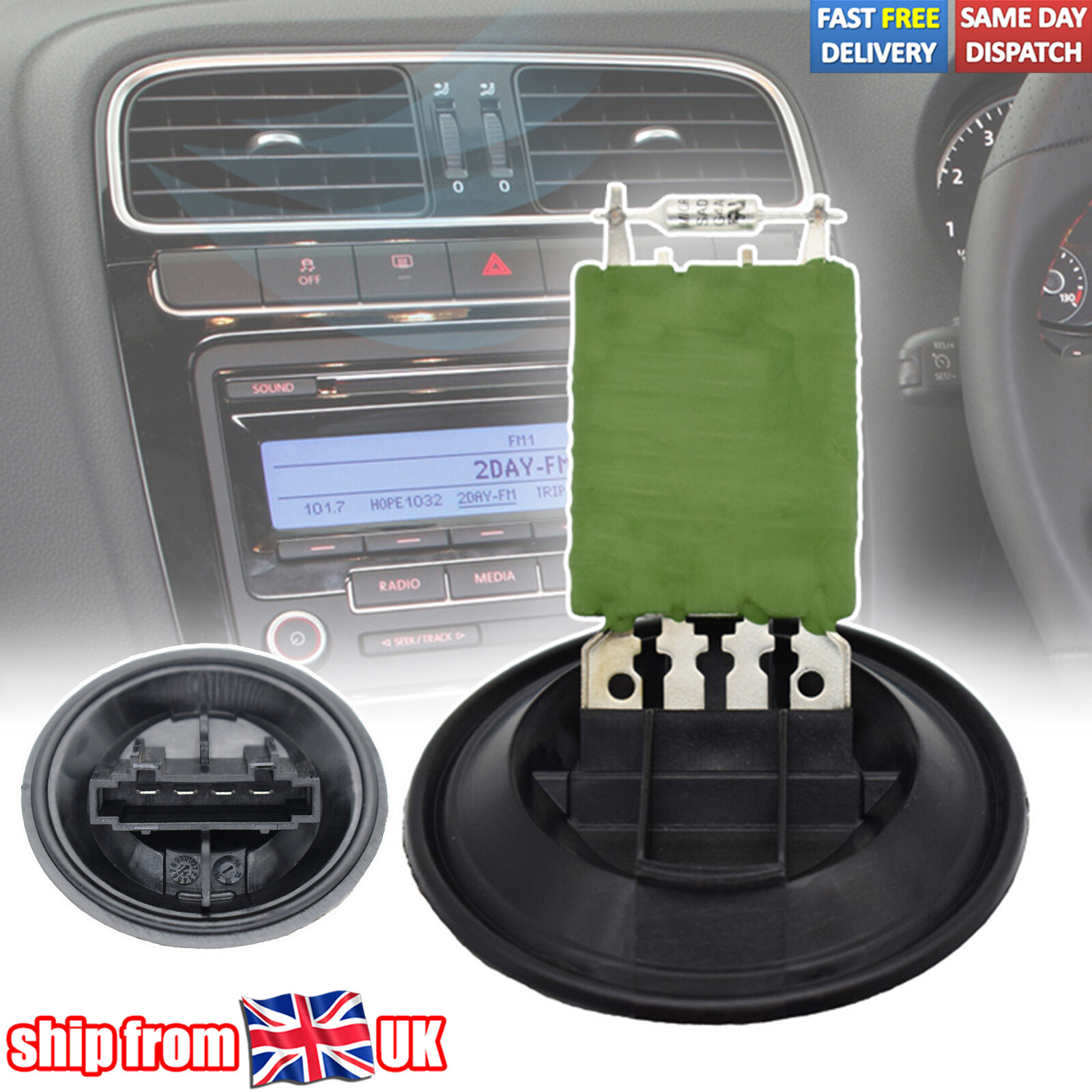 For VW Polo Seat Ibiza Skoda Audi A1 A2 Heating Motor Heater Blower Fan ...